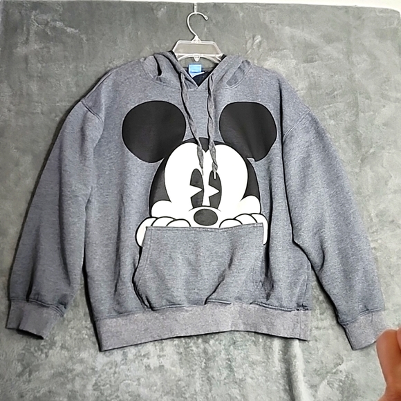 Disney | Sweaters | Disney Gray Mickey Mouse Hoodie | Poshmark